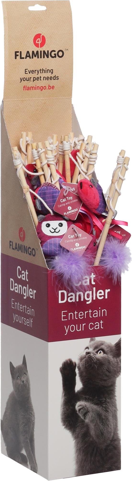 Toy Prali Dangler with animals Purple | 561987 | Flamingo Pet Products
